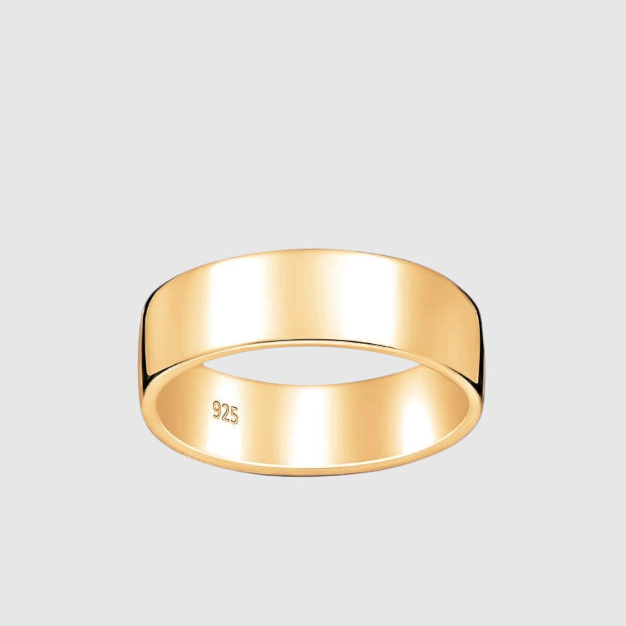 👑 79 Kings | Classic 7mm Flat Band Ring 18k Gold Vermeil | Wedding Band